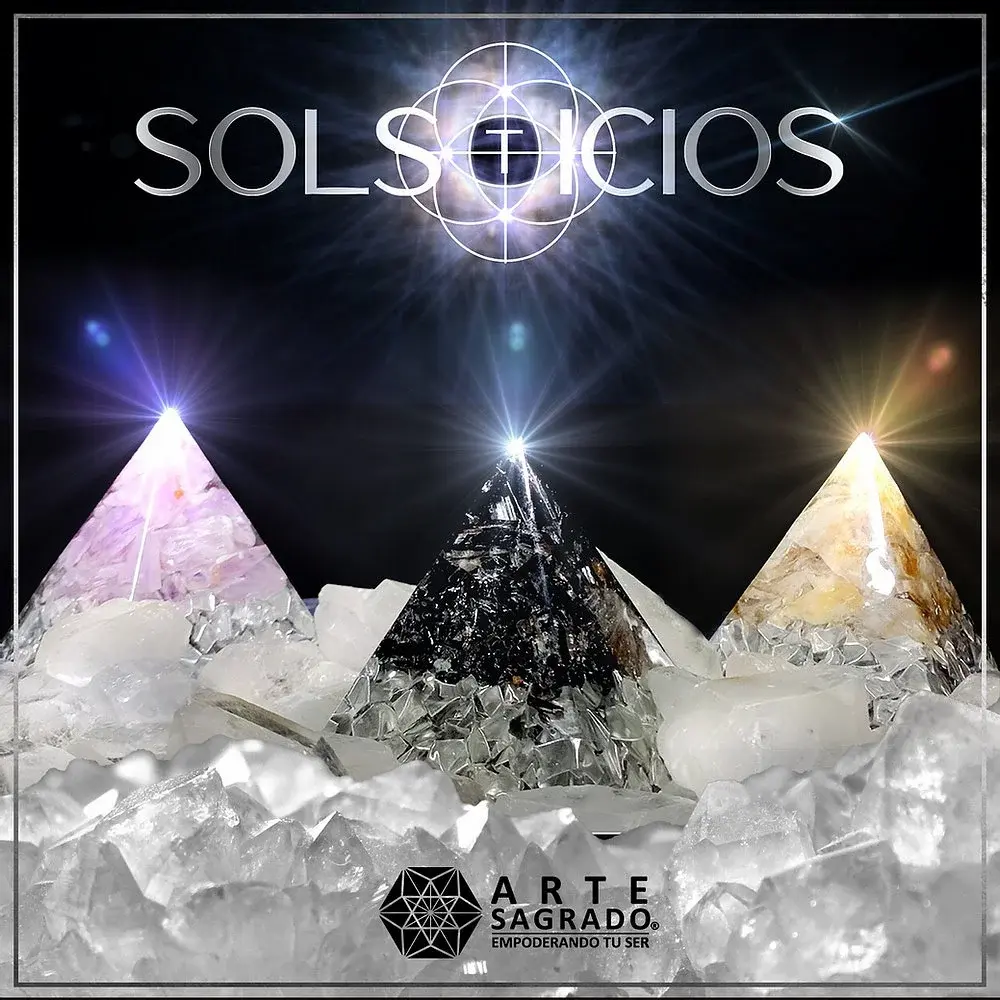 Pirámide Orgonita Solsticios con Amatista ⋆ Arte Sagrado